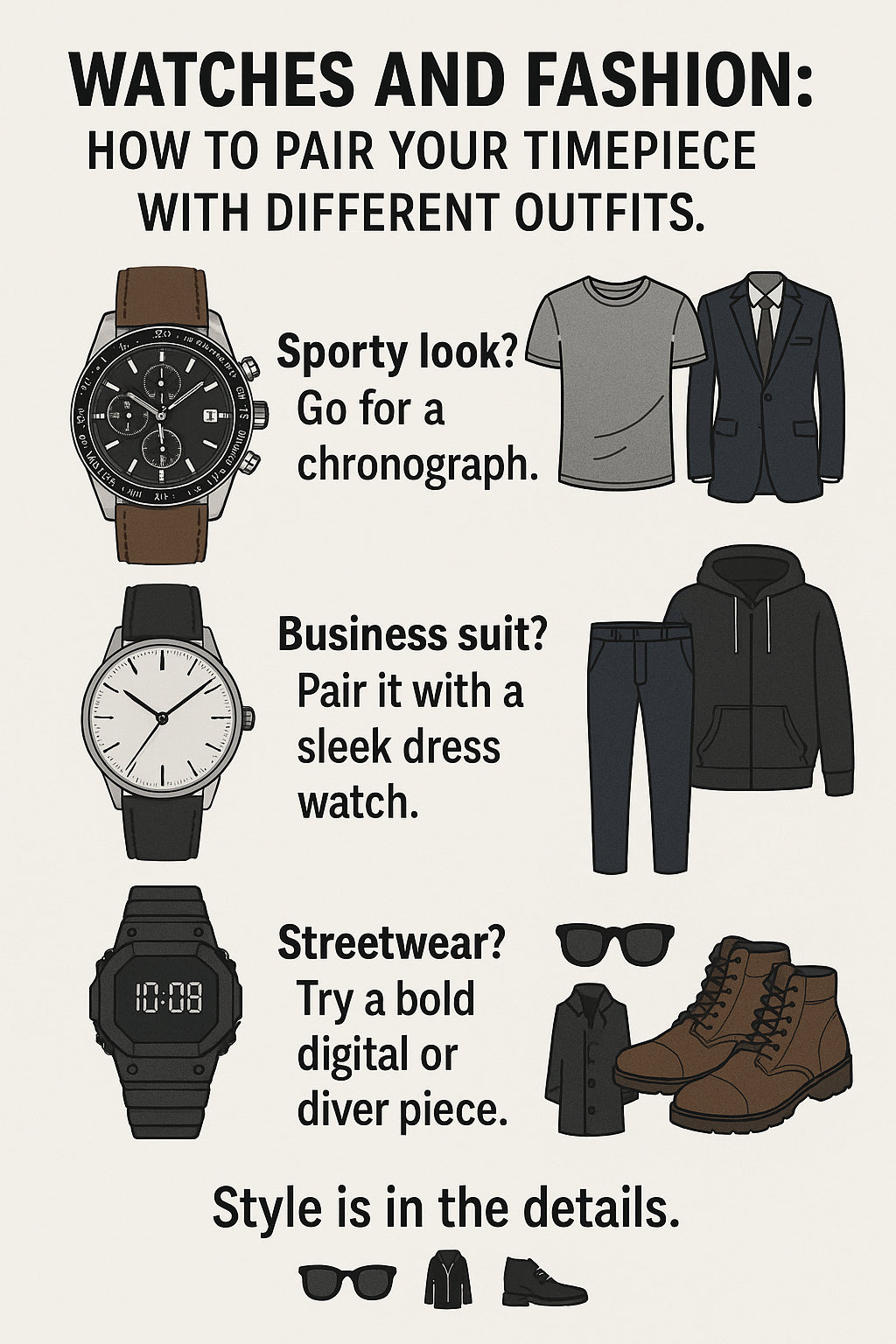 Watches and Fashion: How to Pair Your Timepiece with Different Outfits